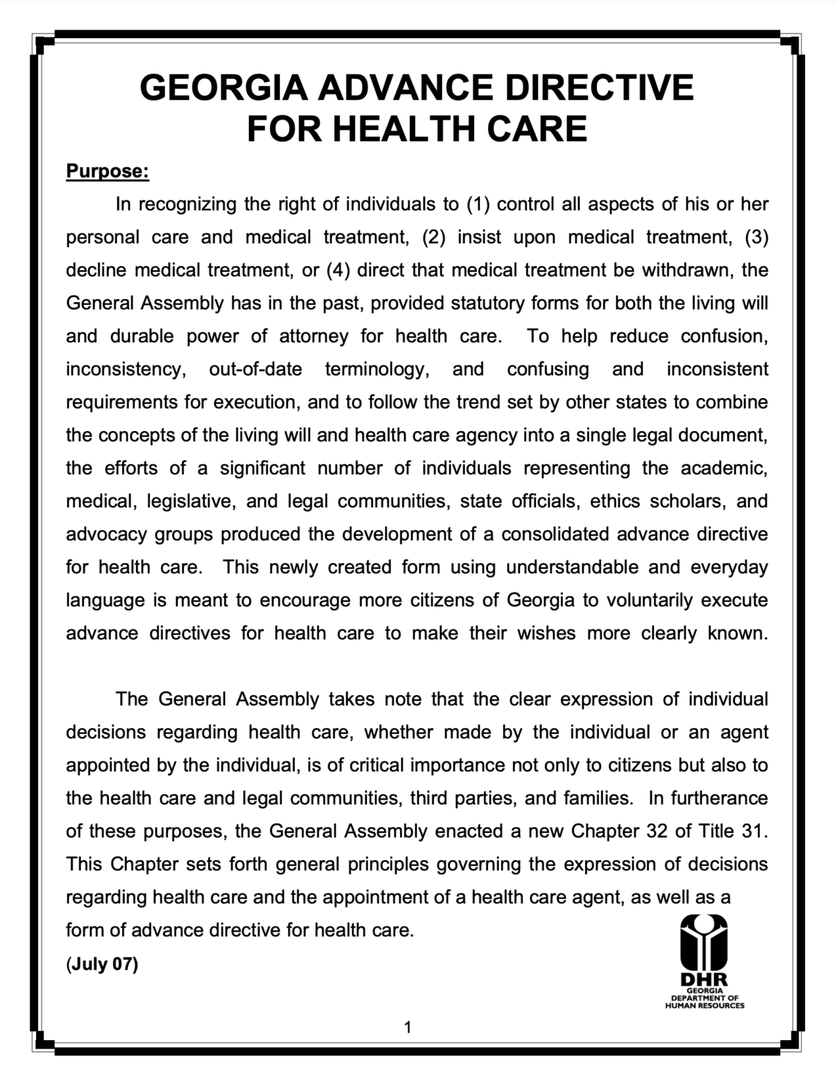 GA End of Life Documents – GAELO